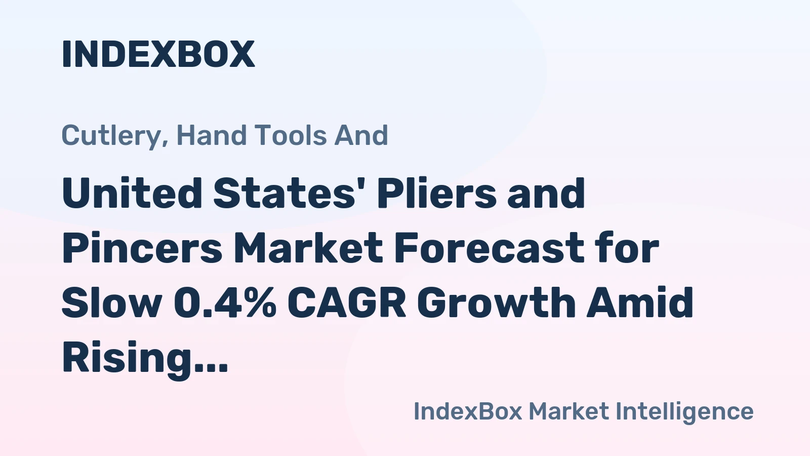 United States' Pliers and Pincers Market Forecast for Slow 0.4% CAGR Growth Amid Rising Import Reliance