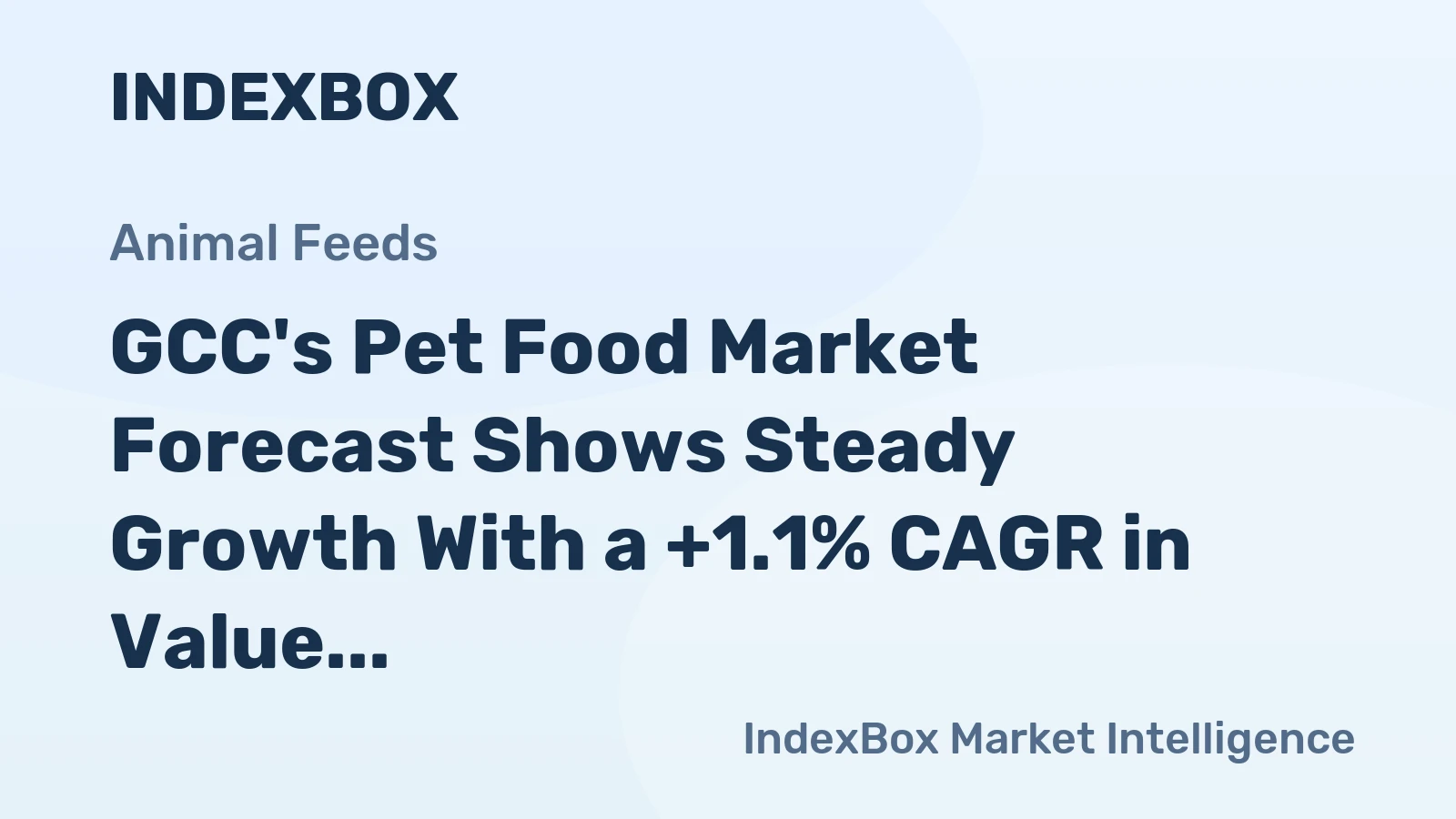 GCC's Pet Food Market Forecast Shows Steady Growth With a +1.1% CAGR in Value