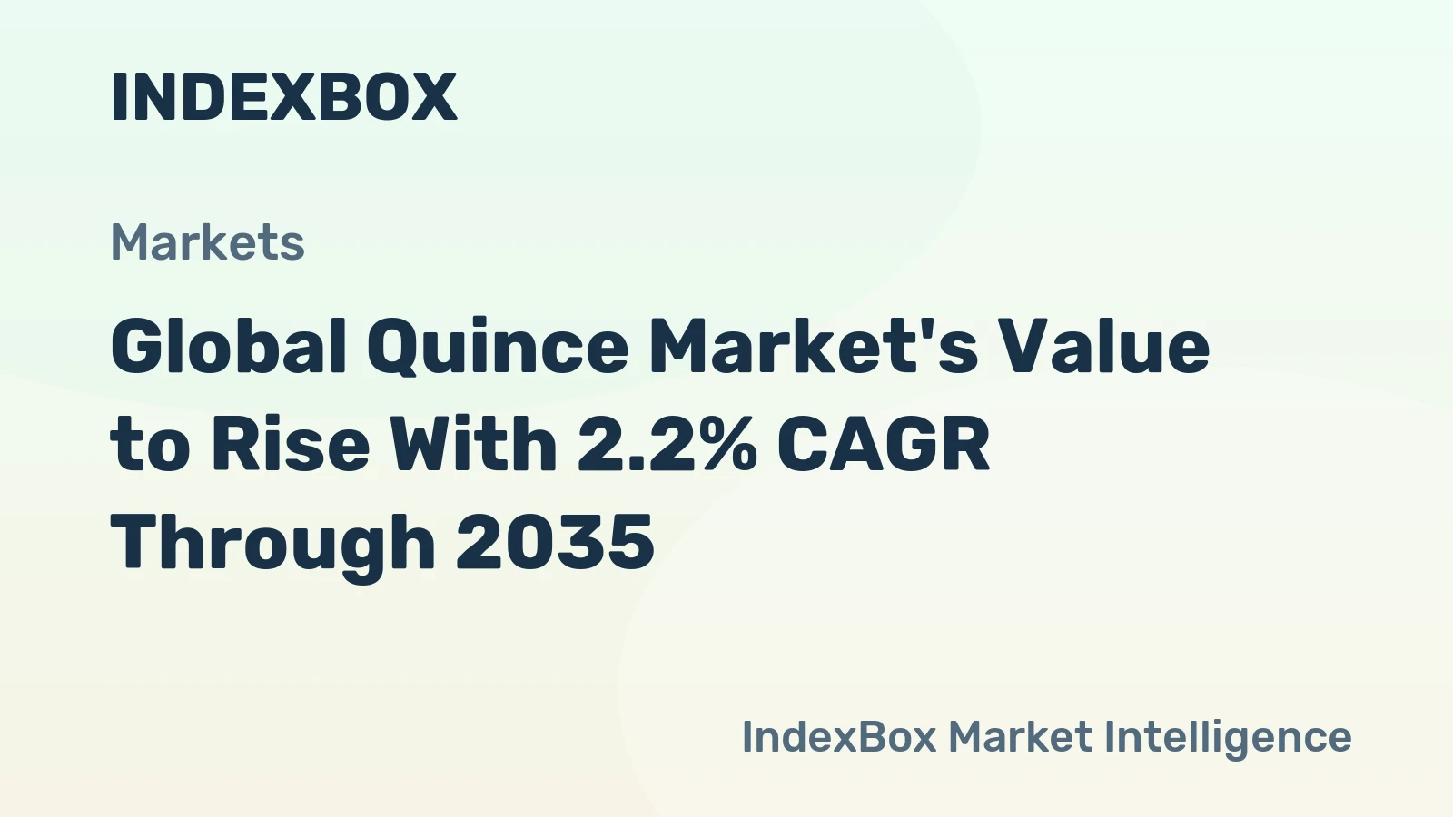 Global Quince Market's Value to Rise With 2.2% CAGR Through 2035