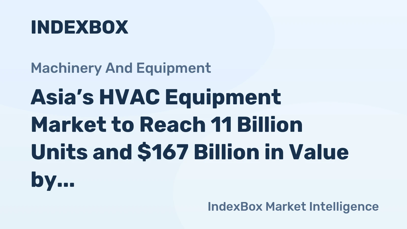 Asia’s HVAC Equipment Market to Reach 11 Billion Units and $167 Billion in Value by 2035