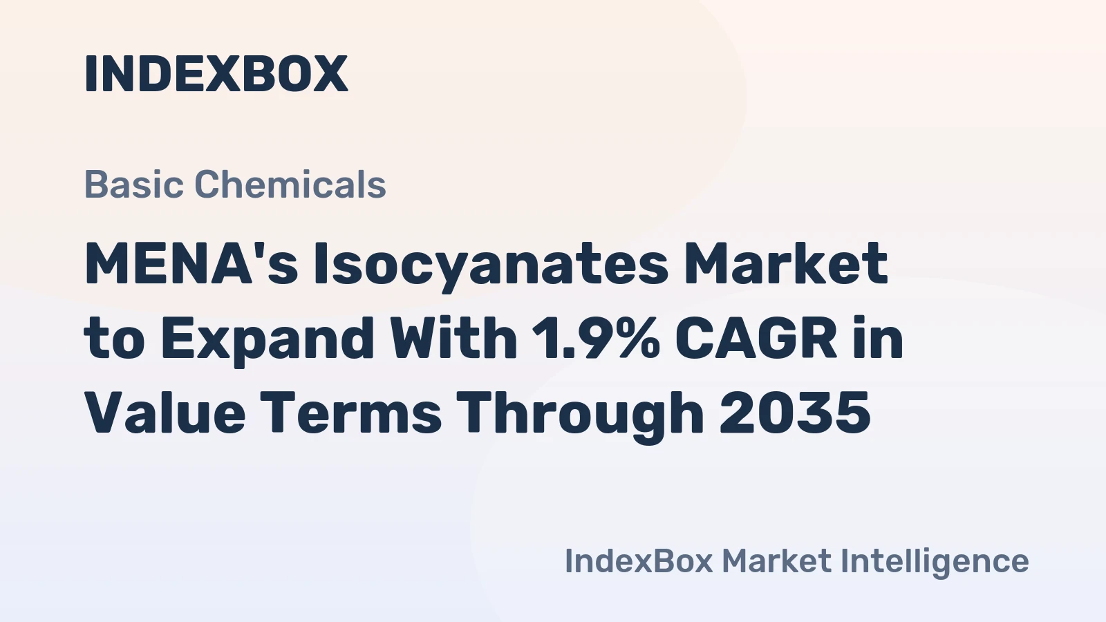 MENA's Isocyanates Market to Expand With 1.9% CAGR in Value Terms Through 2035
