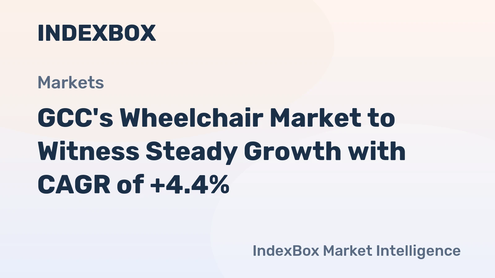 GCC's Wheelchair Market to Witness Steady Growth with CAGR of +4.4%