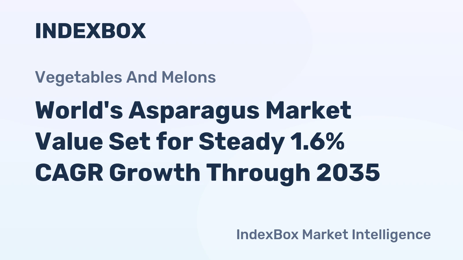 World's Asparagus Market Value Set for Steady 1.6% CAGR Growth Through 2035