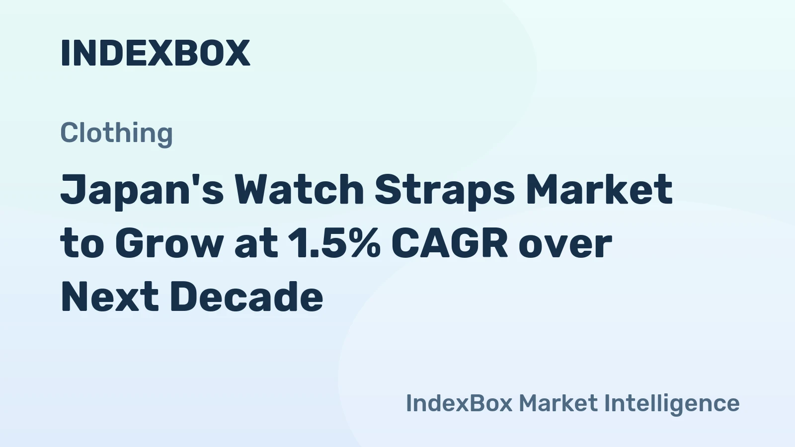Japan's Watch Straps Market to Grow at 1.5% CAGR over Next Decade