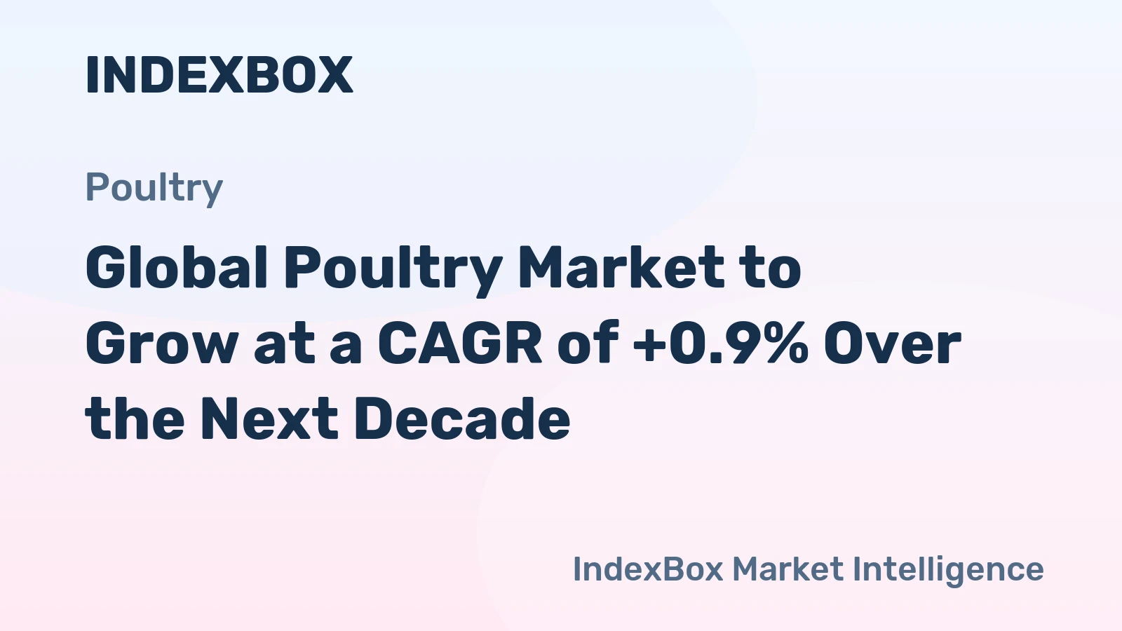 Global Poultry Market to Grow at a CAGR of +0.9% Over the Next Decade