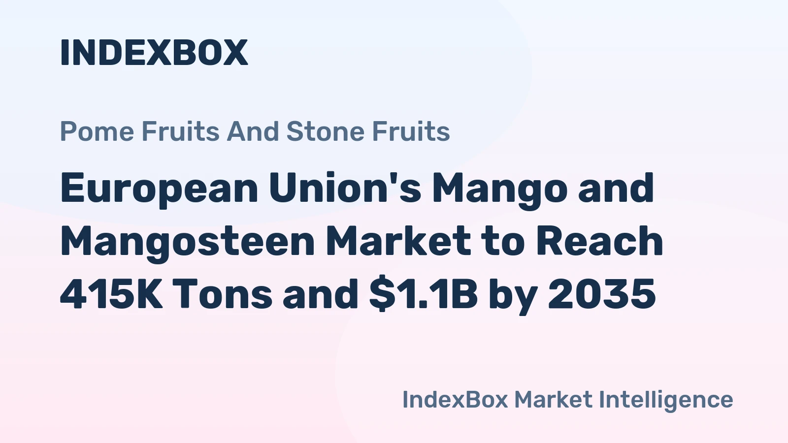 European Union's Mango and Mangosteen Market to Reach 415K Tons and $1.1B by 2035