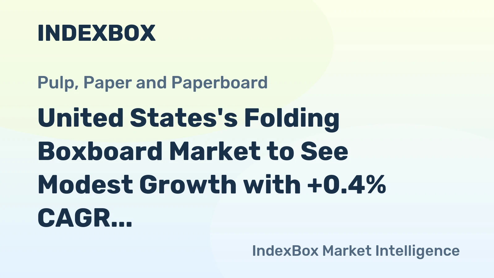 United States's Folding Boxboard Market to See Modest Growth with +0.4% CAGR through 2035