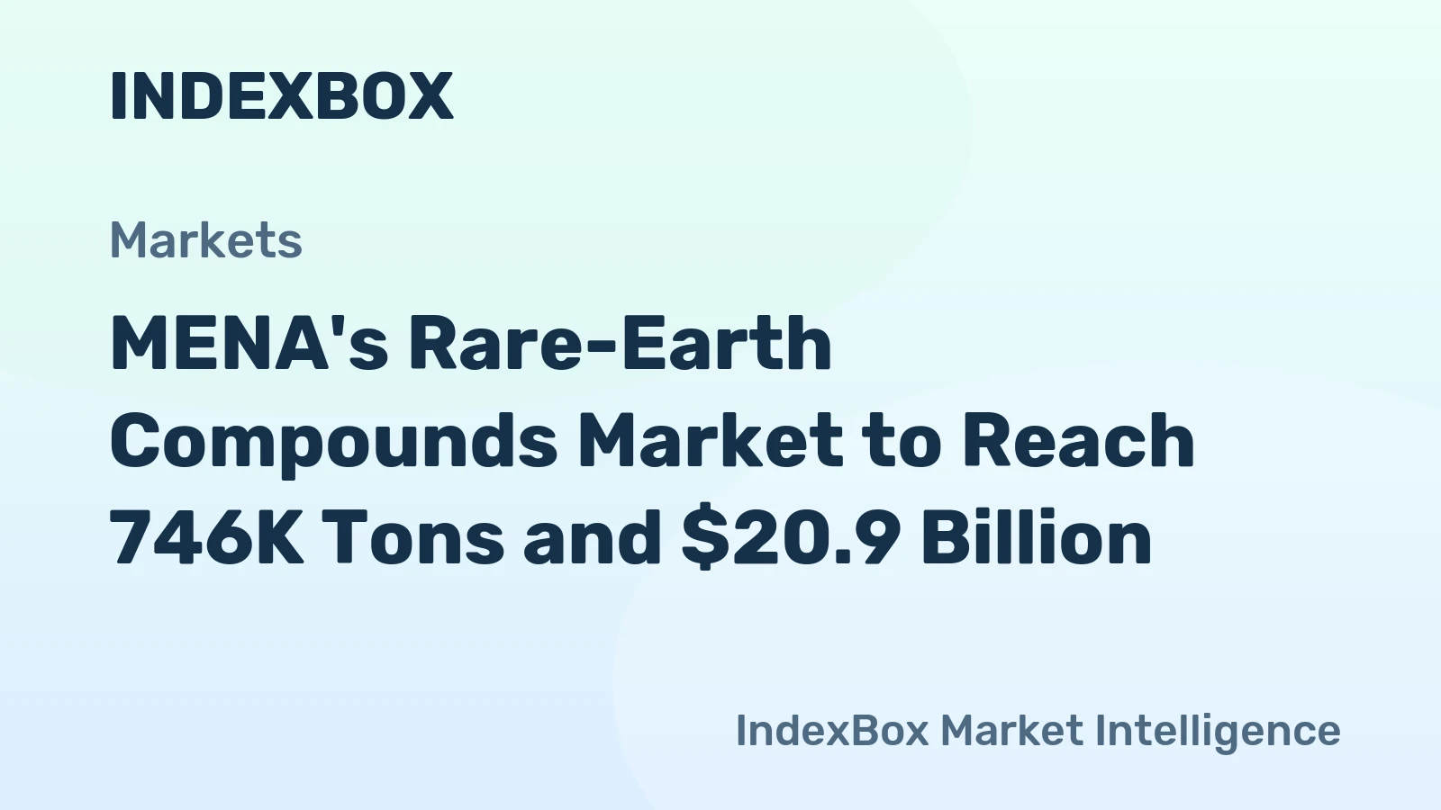 MENA's Rare-Earth Compounds Market to Reach 746K Tons and $20.9 Billion