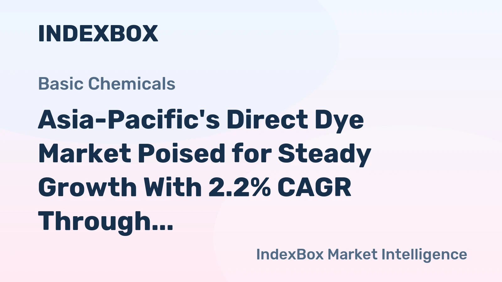 Asia-Pacific's Direct Dye Market Poised for Steady Growth With 2.2% CAGR Through 2035