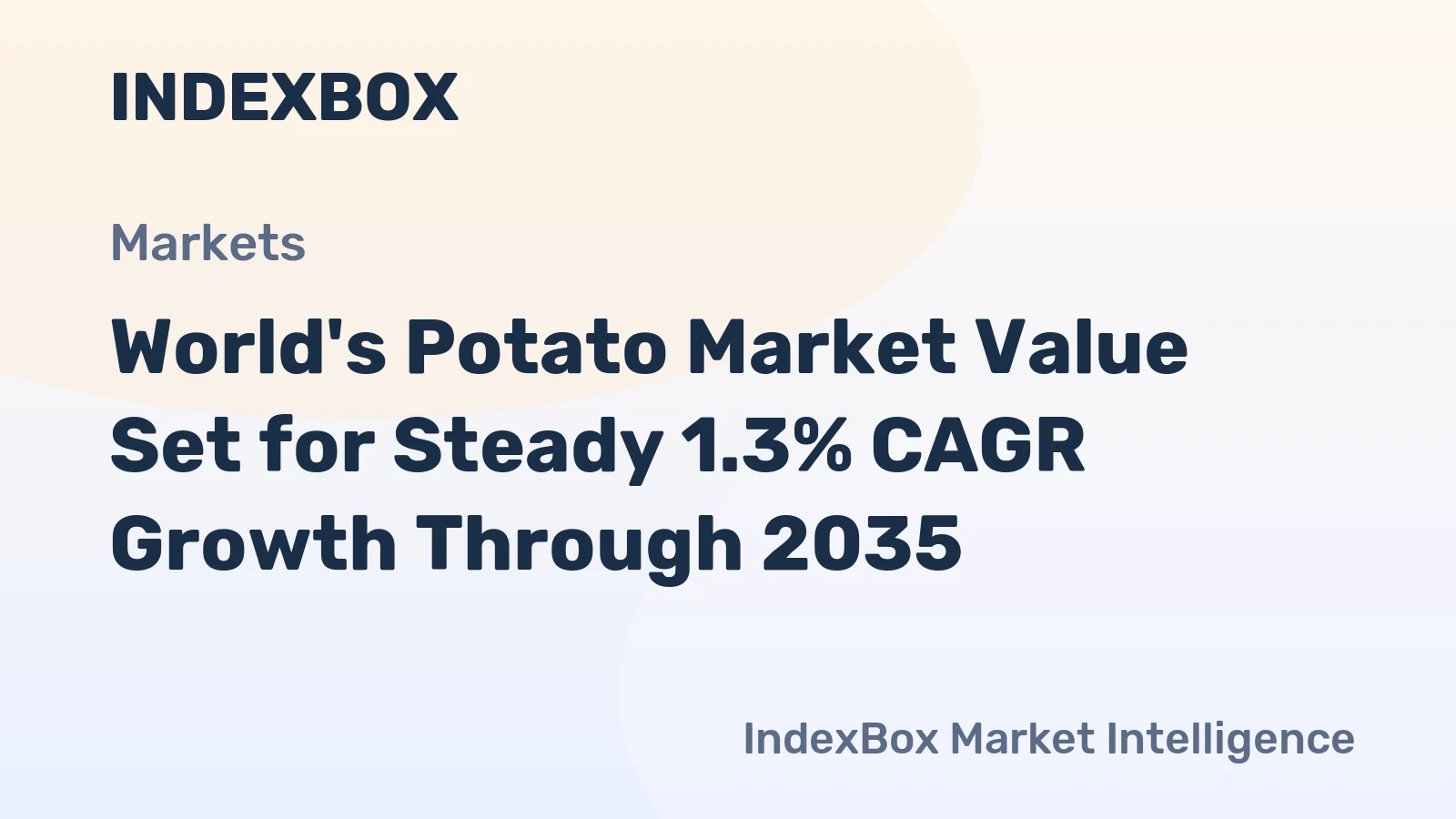 World's Potato Market Value Set for Steady 1.3% CAGR Growth Through 2035