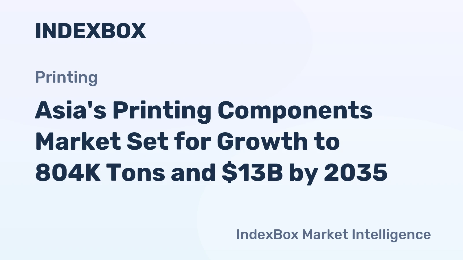 Asia's Printing Components Market Set for Growth to 804K Tons and $13B by 2035