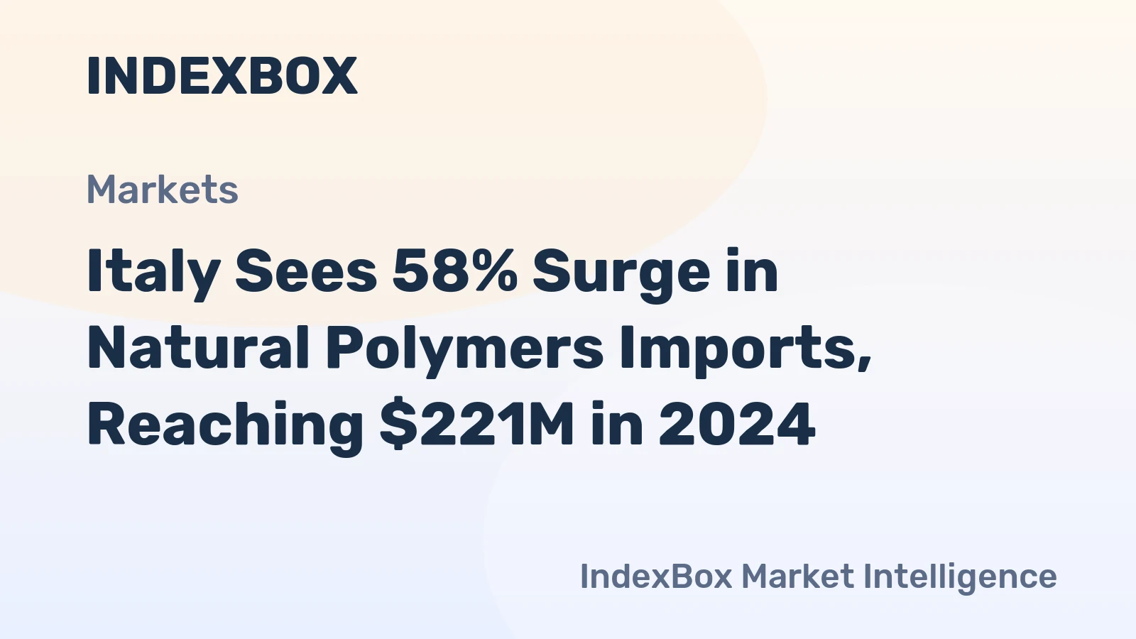 Italy Sees 58% Surge in Natural Polymers Imports, Reaching $221M in 2024