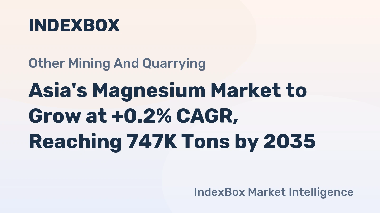 Asia's Magnesium Market to Grow at +0.2% CAGR, Reaching 747K Tons by 2035