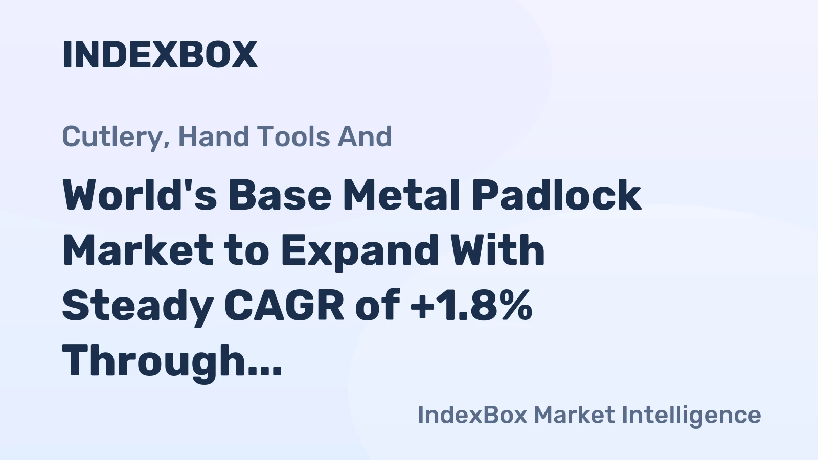 World's Base Metal Padlock Market to Expand With Steady CAGR of +1.8% Through 2035