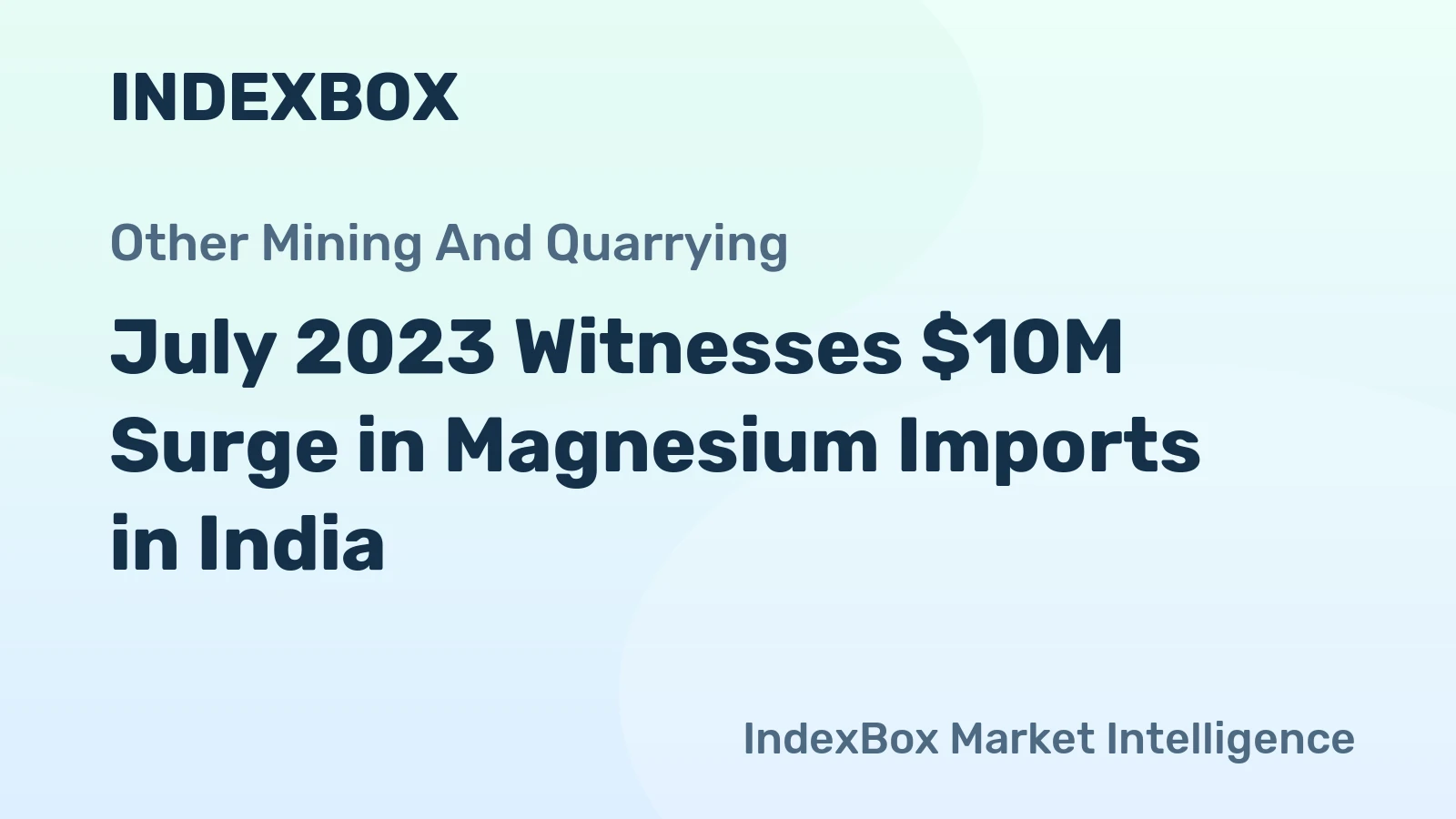 July 2023 Witnesses $10M Surge in Magnesium Imports in India