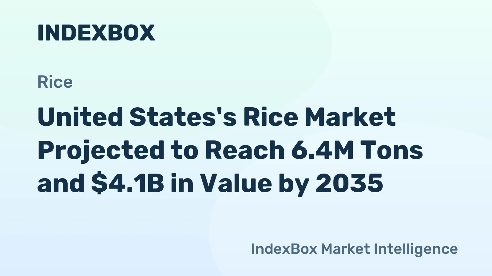 United States's Rice Market Projected to Reach 6.4M Tons and $4.1B in Value by 2035