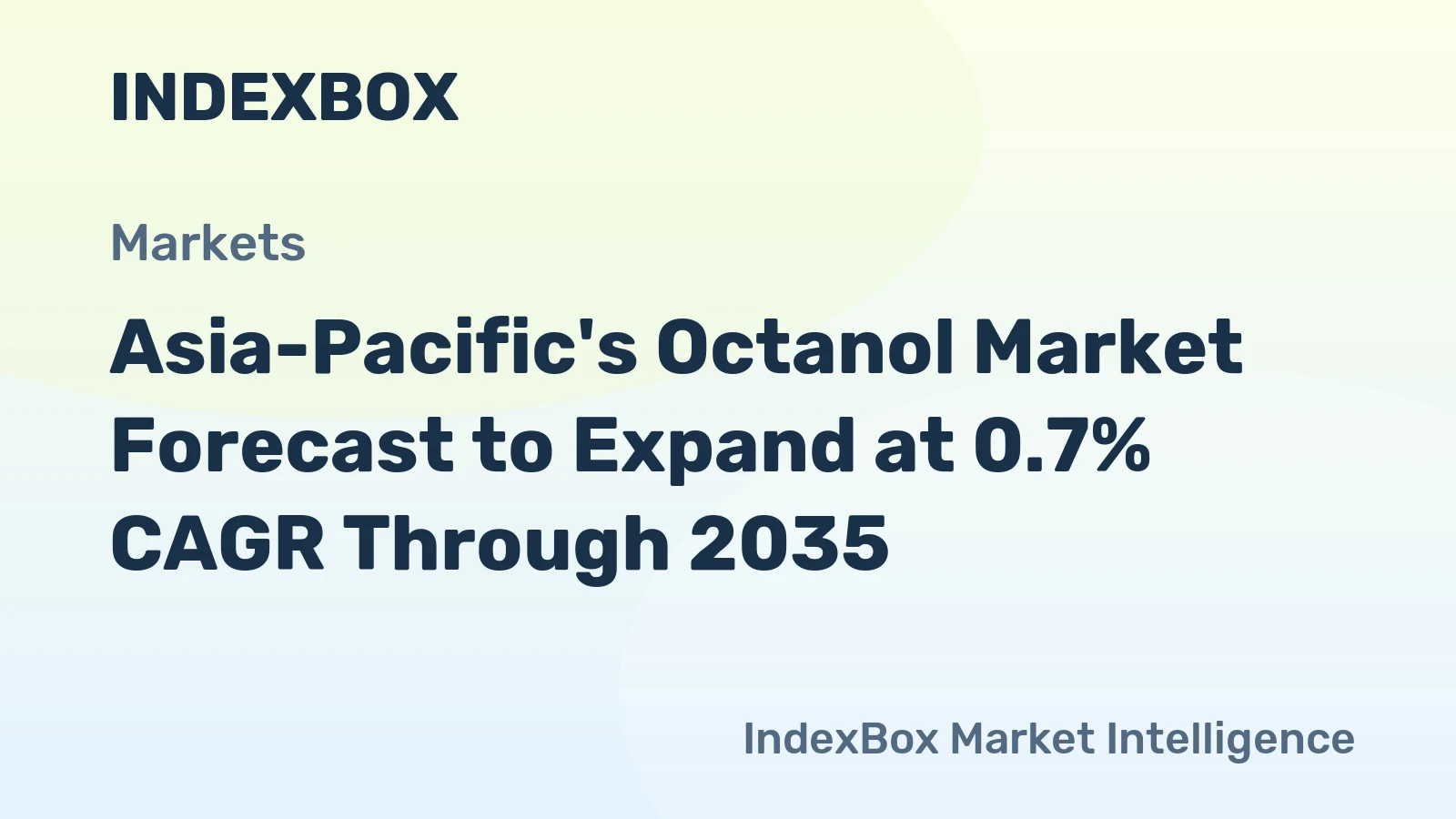 Asia-Pacific's Octanol Market Forecast to Expand at 0.7% CAGR Through 2035