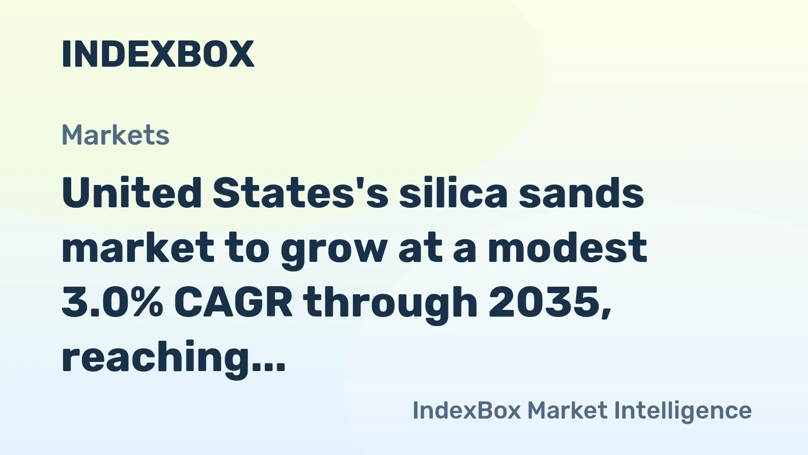 United States's silica sands market to grow at a modest 3.0% CAGR through 2035, reaching $17.5B, driven by sustained demand.