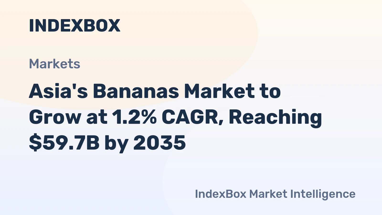 Asia's Bananas Market to Grow at 1.2% CAGR, Reaching $59.7B by 2035