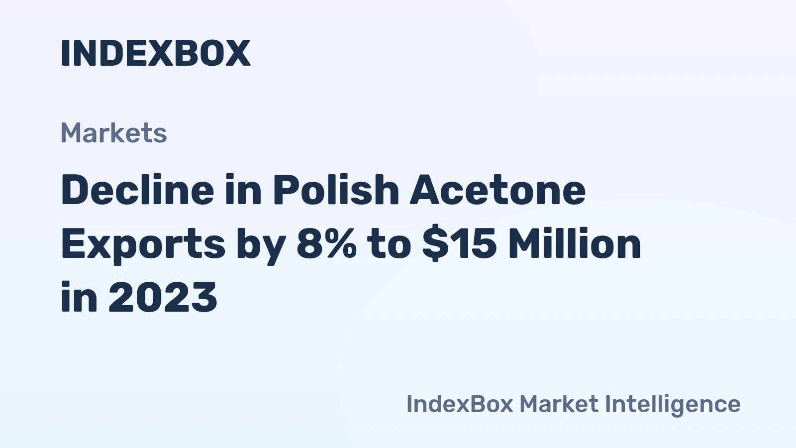 Decline in Polish Acetone Exports by 8% to $15 Million in 2023