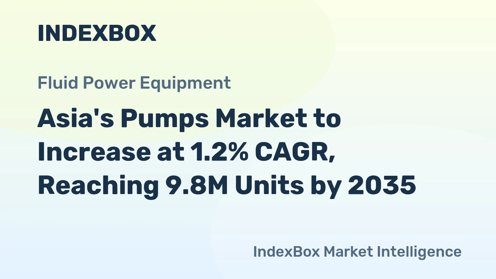 Asia's Pumps Market to Increase at 1.2% CAGR, Reaching 9.8M Units by 2035