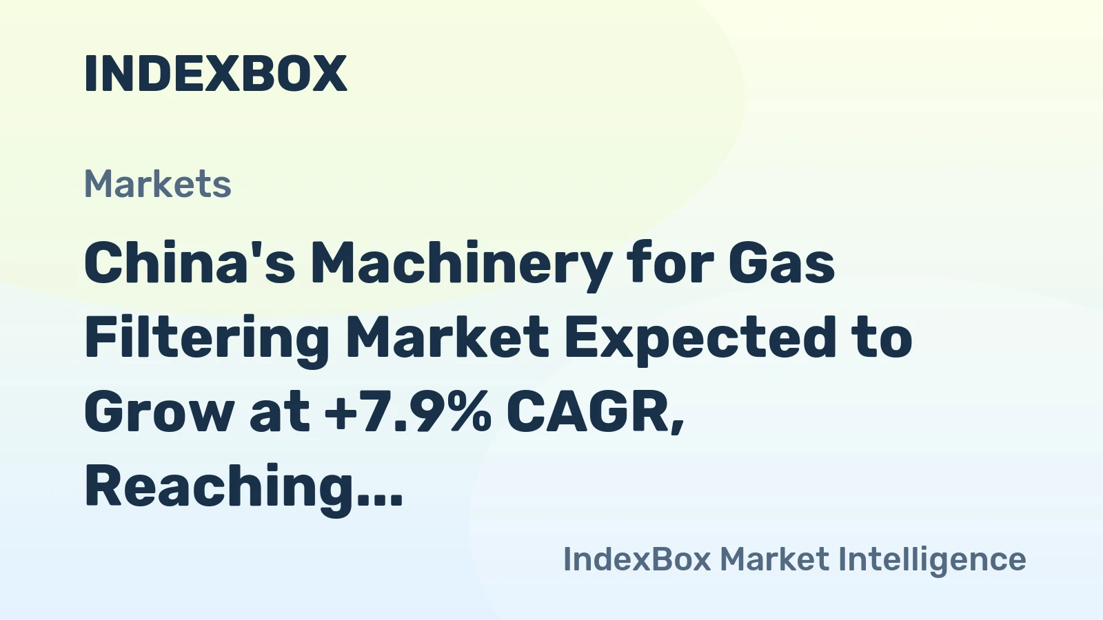 China's Machinery for Gas Filtering Market Expected to Grow at +7.9% CAGR, Reaching $7B by 2035