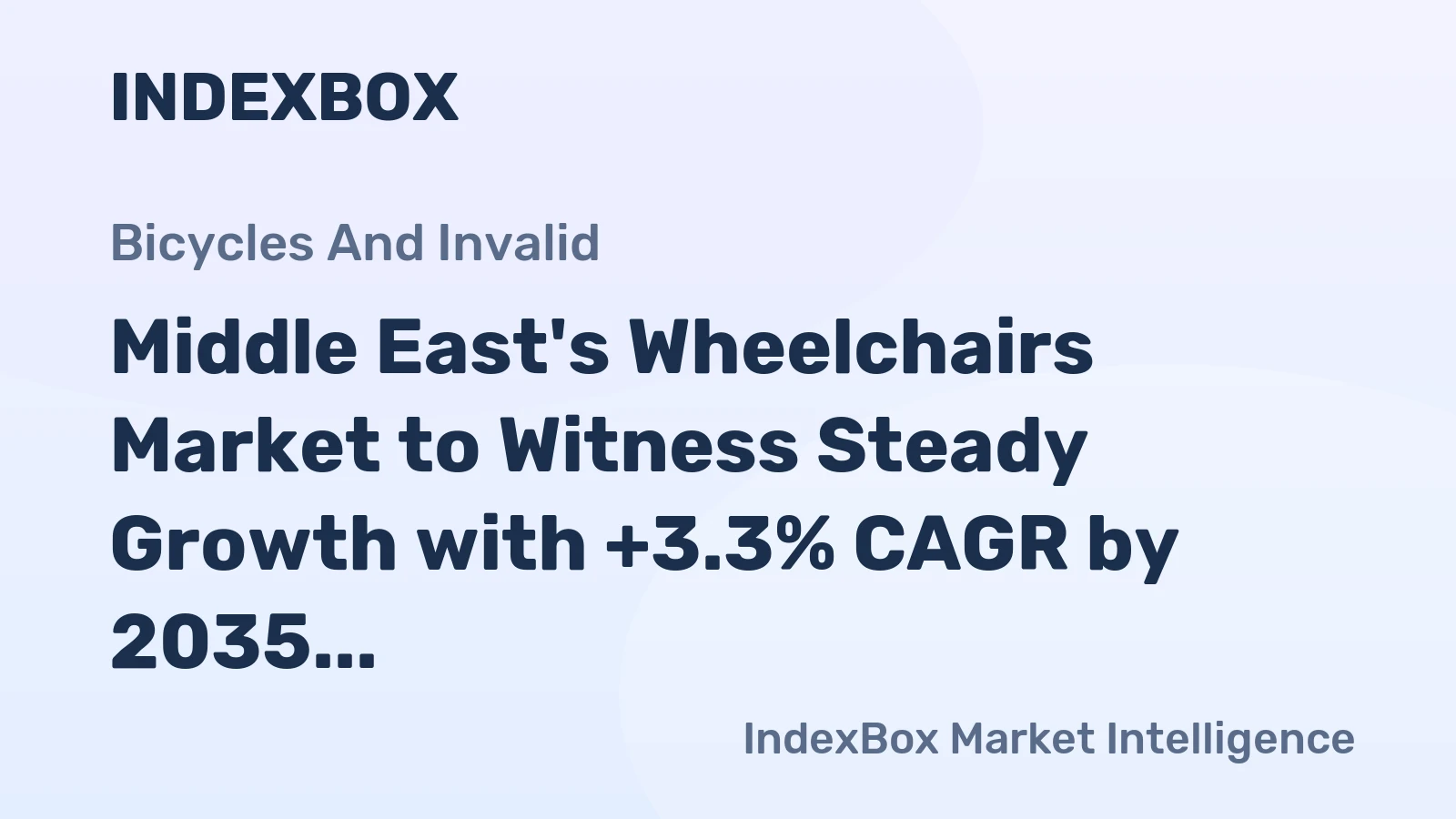 Middle East's Wheelchairs Market to Witness Steady Growth with +3.3% CAGR by 2035