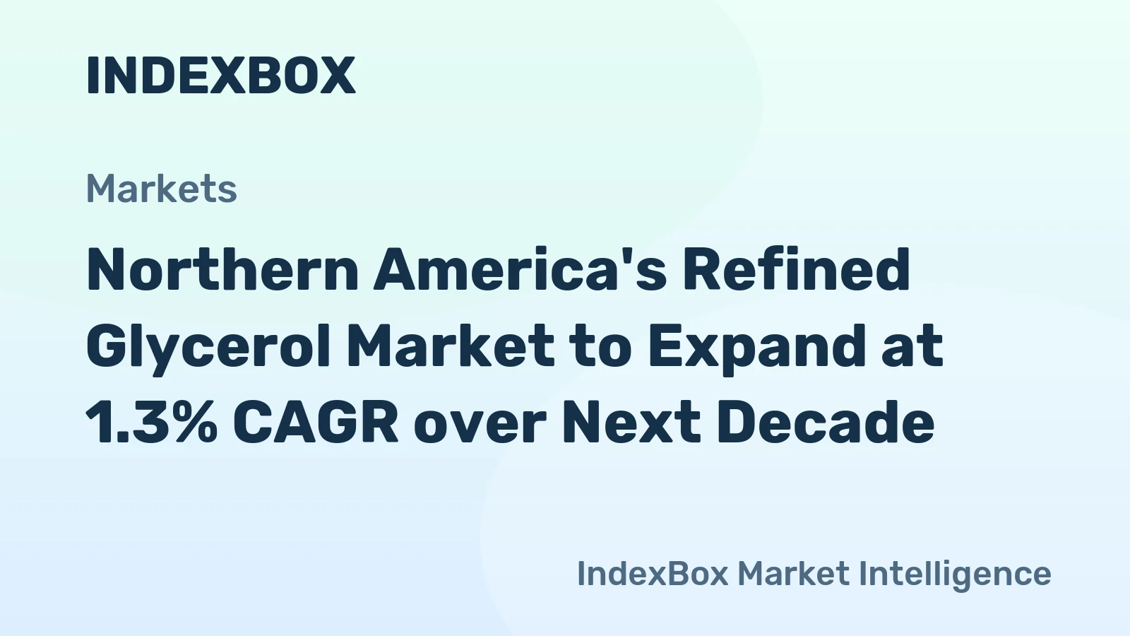 Northern America's Refined Glycerol Market to Expand at 1.3% CAGR over Next Decade