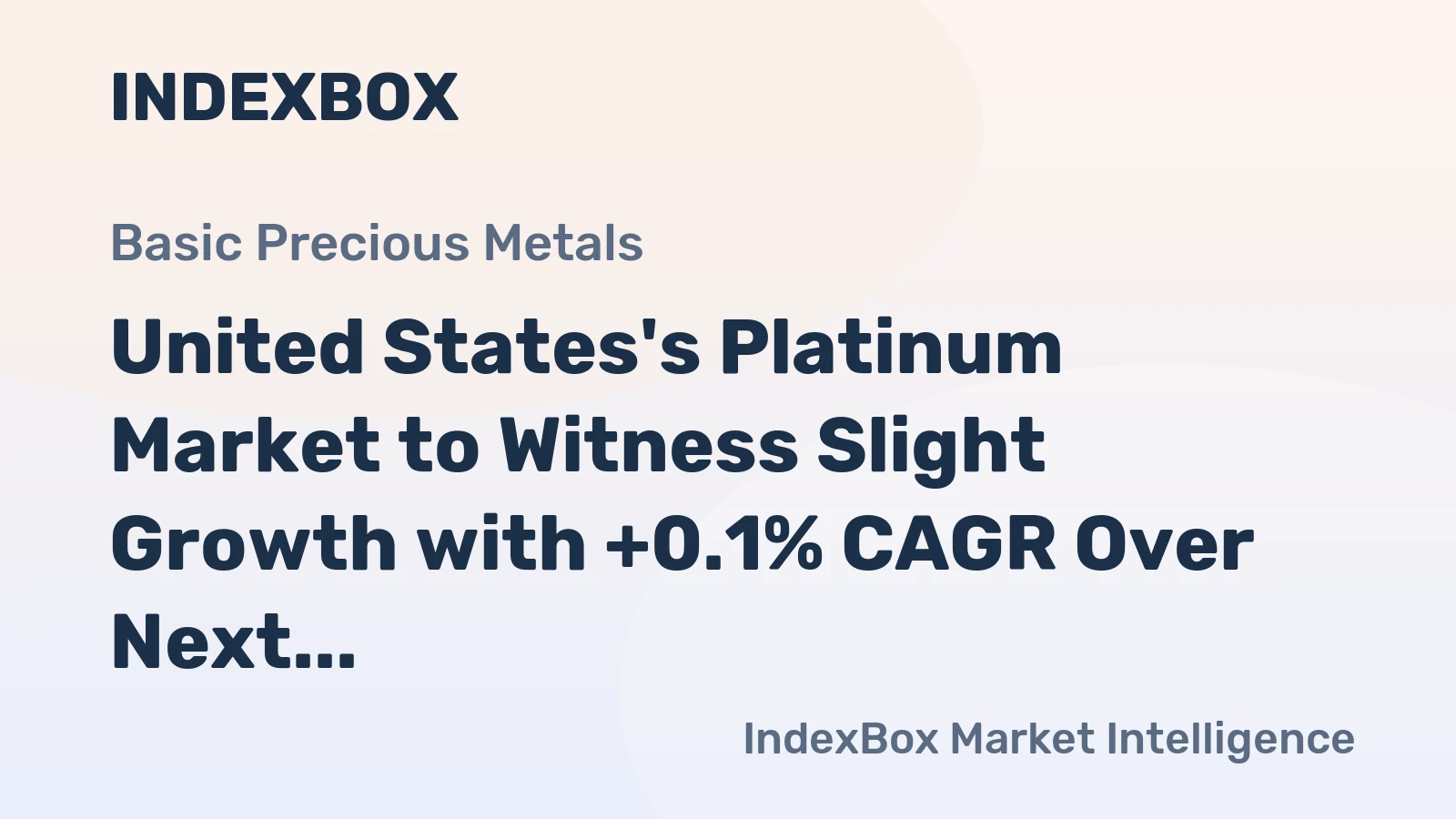 United States's Platinum Market to Witness Slight Growth with +0.1% CAGR Over Next Decade