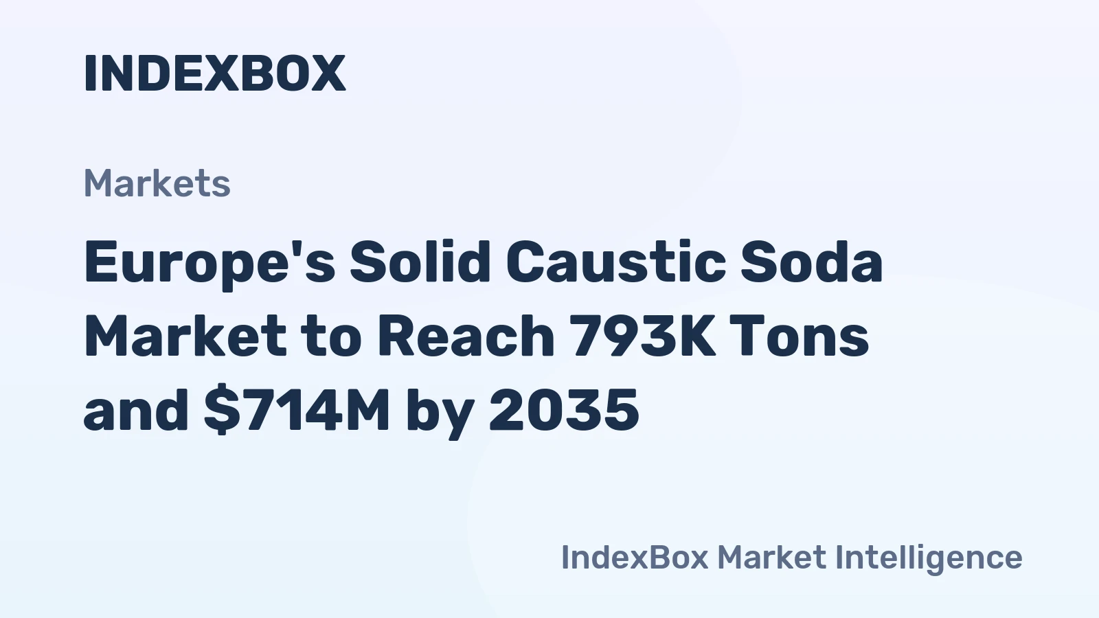 Europe's Solid Caustic Soda Market to Reach 793K Tons and $714M by 2035
