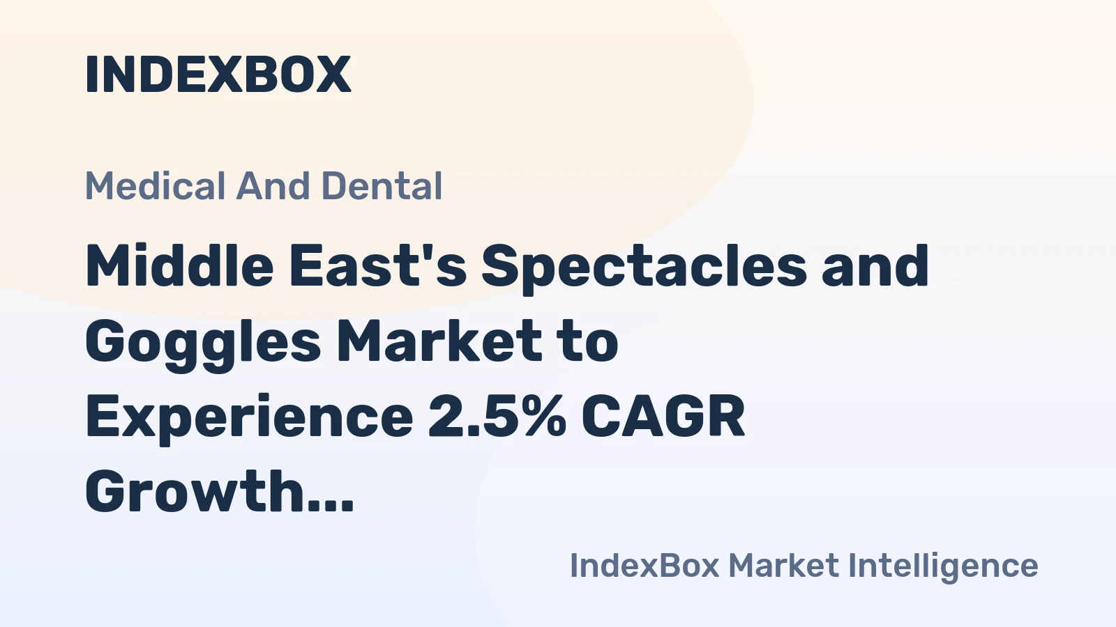 Middle East's Spectacles and Goggles Market to Experience 2.5% CAGR Growth in Volume and 4.0% CAGR Growth in Value by 2035
