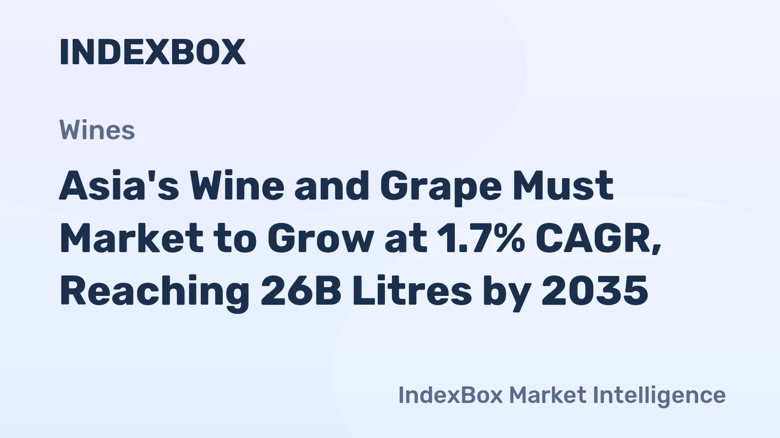 Asia's Wine and Grape Must Market to Grow at 1.7% CAGR, Reaching 26B Litres by 2035