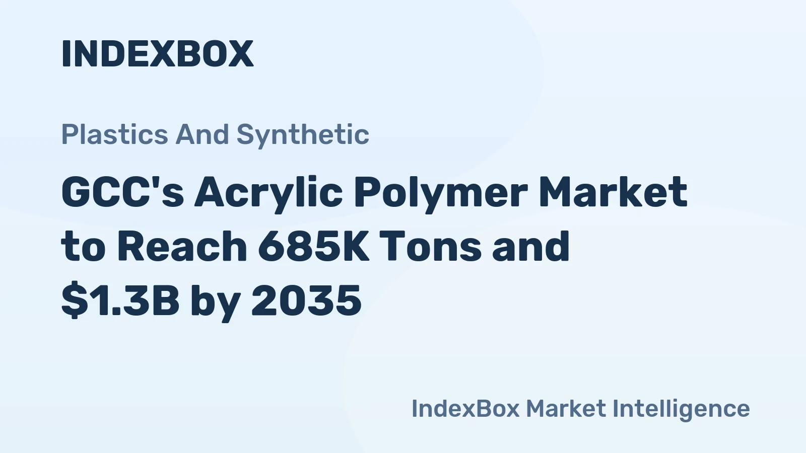 GCC's Acrylic Polymer Market to Reach 685K Tons and $1.3B by 2035
