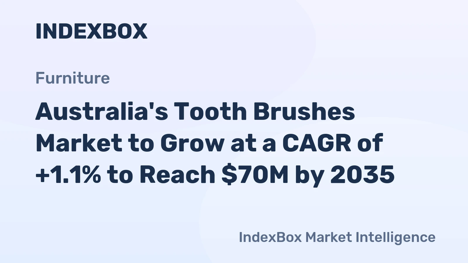 Australia's Tooth Brushes Market to Grow at a CAGR of +1.1% to Reach $70M by 2035