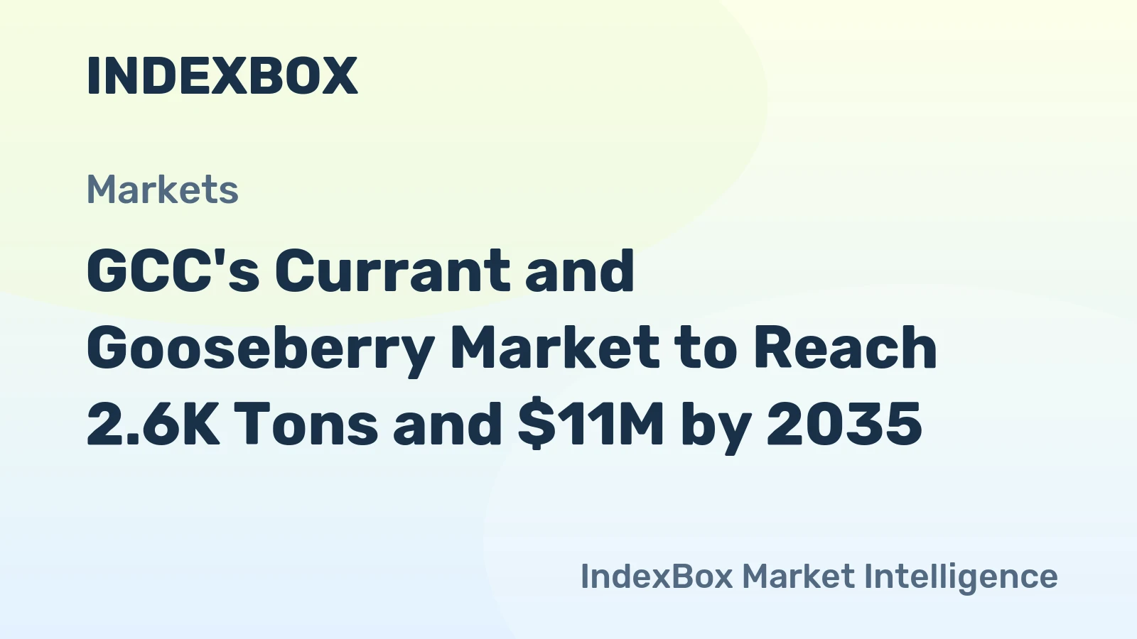 GCC's Currant and Gooseberry Market to Reach 2.6K Tons and $11M by 2035