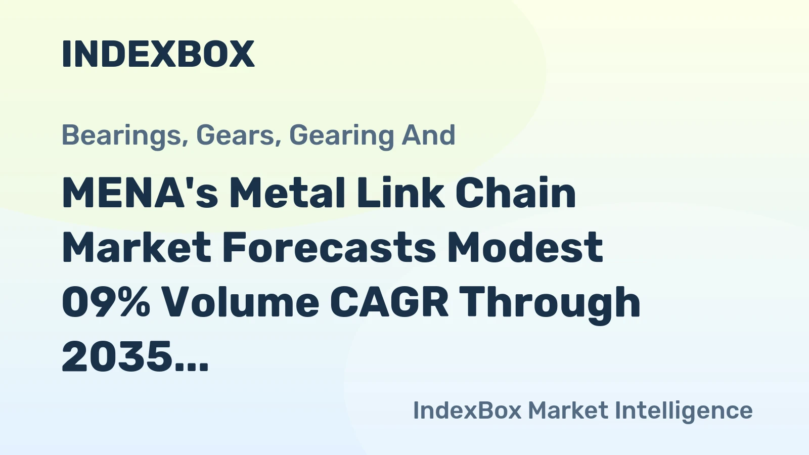 MENA's Metal Link Chain Market Forecasts Modest 09% Volume CAGR Through 2035