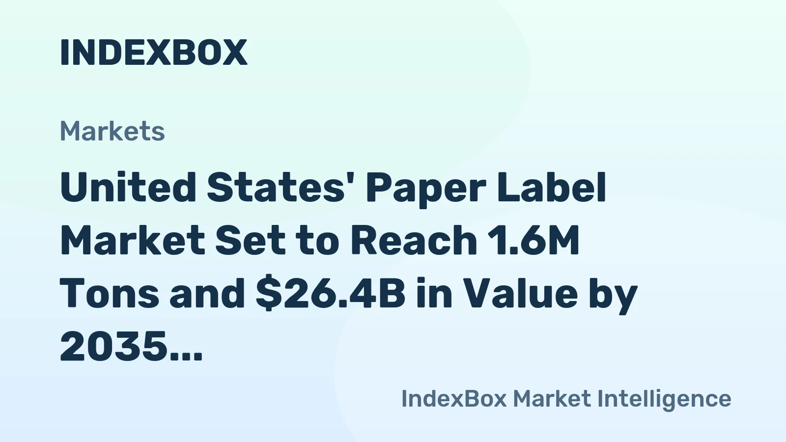 United States' Paper Label Market Set to Reach 1.6M Tons and $26.4B in Value by 2035