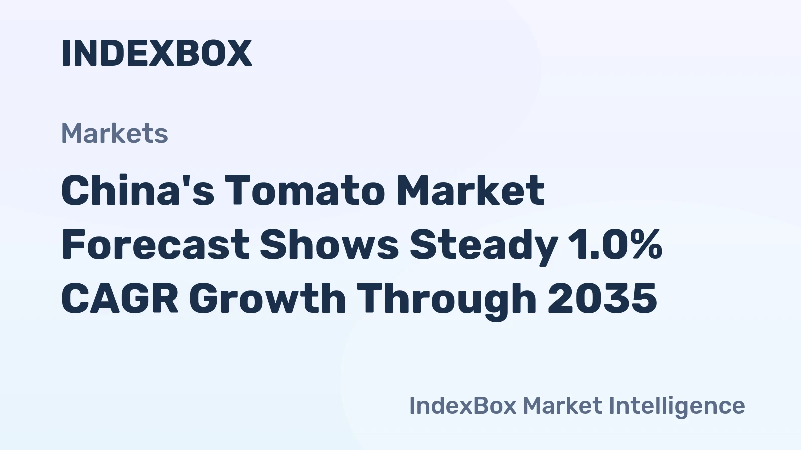 China's Tomato Market Forecast Shows Steady 1.0% CAGR Growth Through 2035