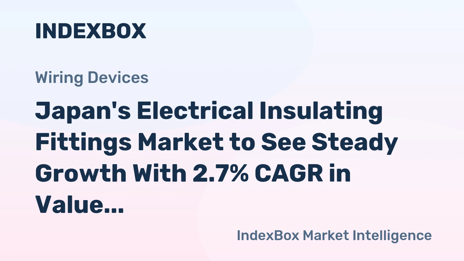 Japan's Electrical Insulating Fittings Market to See Steady Growth With 2.7% CAGR in Value Through 2035