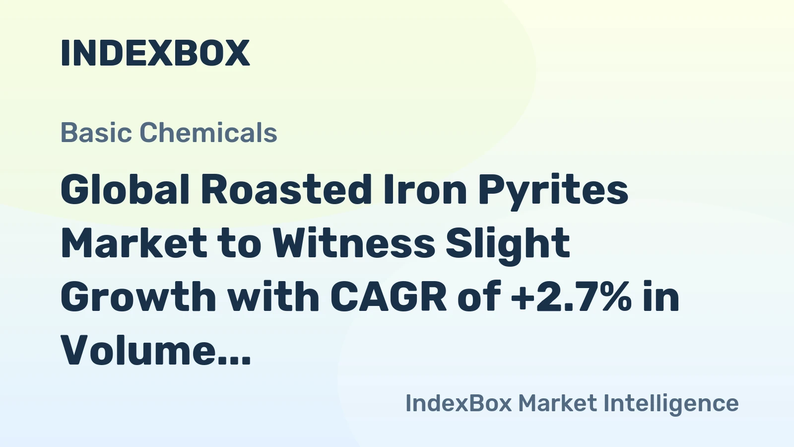 Global Roasted Iron Pyrites Market to Witness Slight Growth with CAGR of +2.7% in Volume and +3.3% in Value from 2024 to 2035