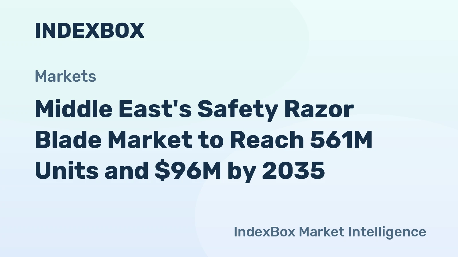 Middle East's Safety Razor Blade Market to Reach 561M Units and $96M by 2035