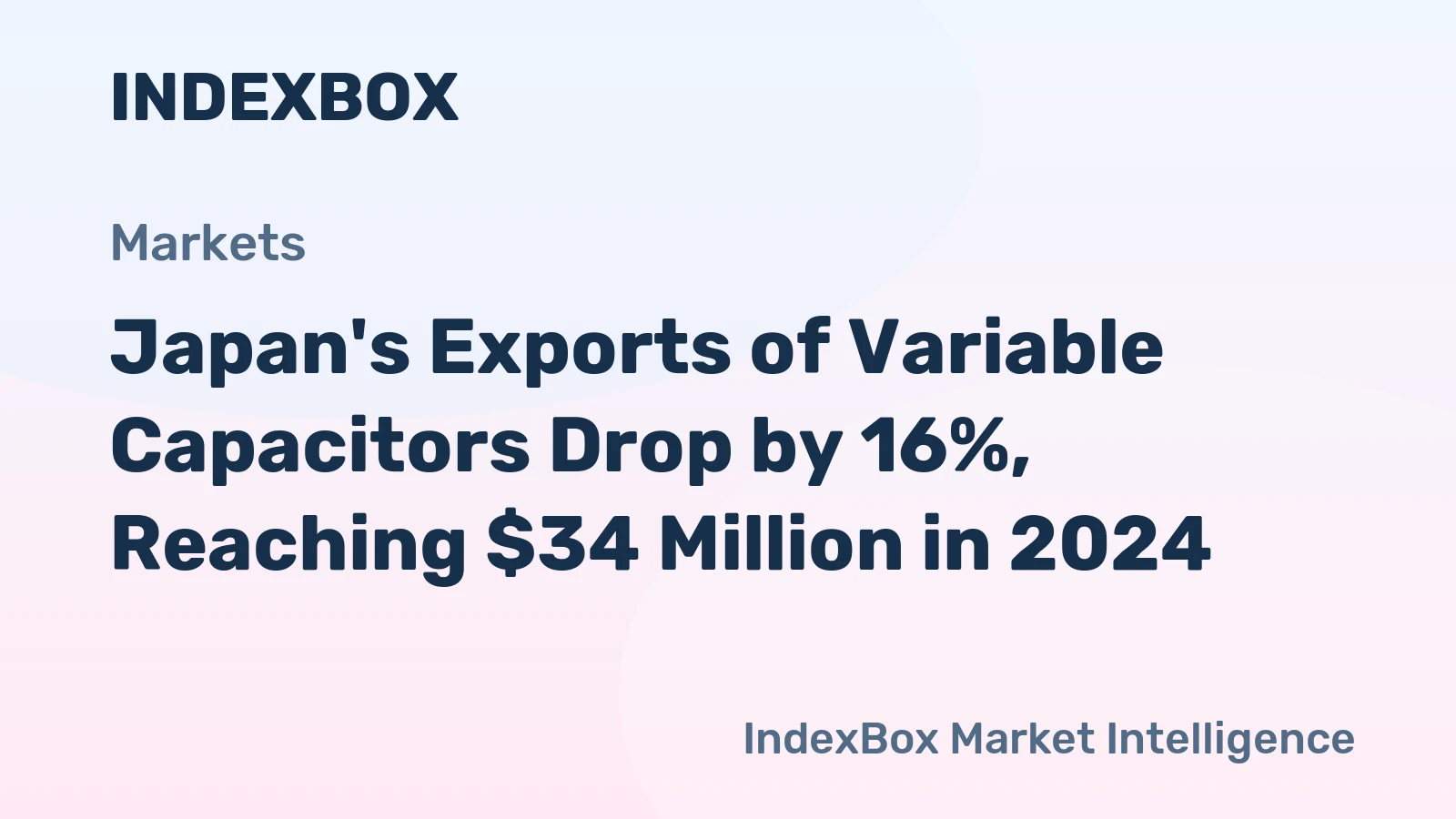 Japan's Exports of Variable Capacitors Drop by 16%, Reaching $34 Million in 2024