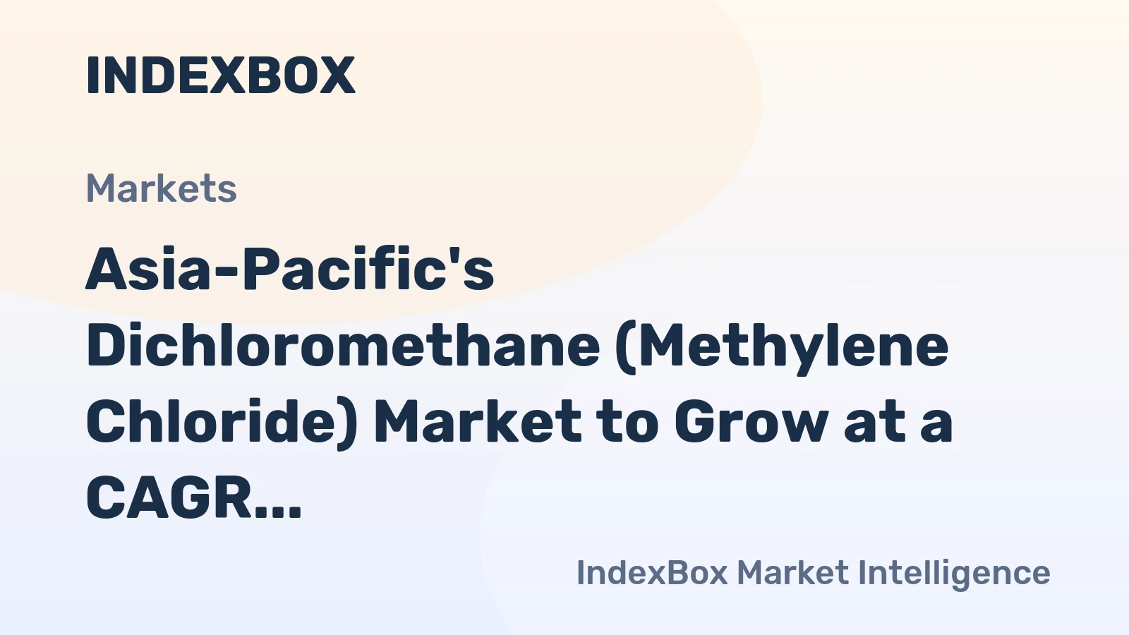 Asia-Pacific's Dichloromethane (Methylene Chloride) Market to Grow at a CAGR of +0.4% from 2024 to 2035, Reaching 565K Tons