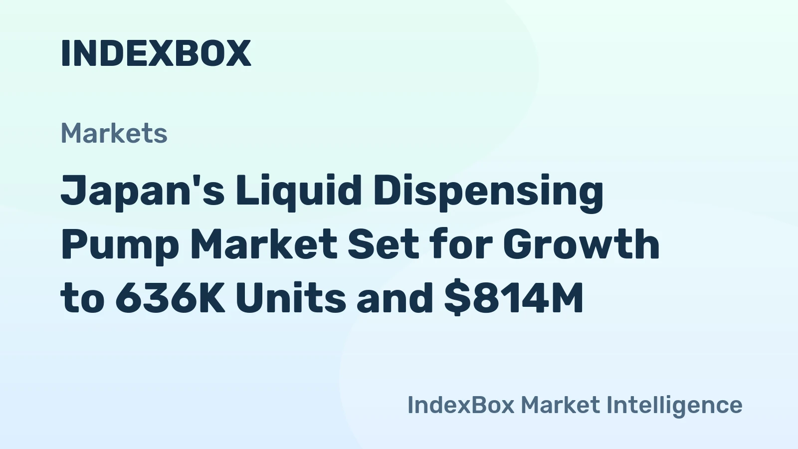 Japan's Liquid Dispensing Pump Market Set for Growth to 636K Units and $814M