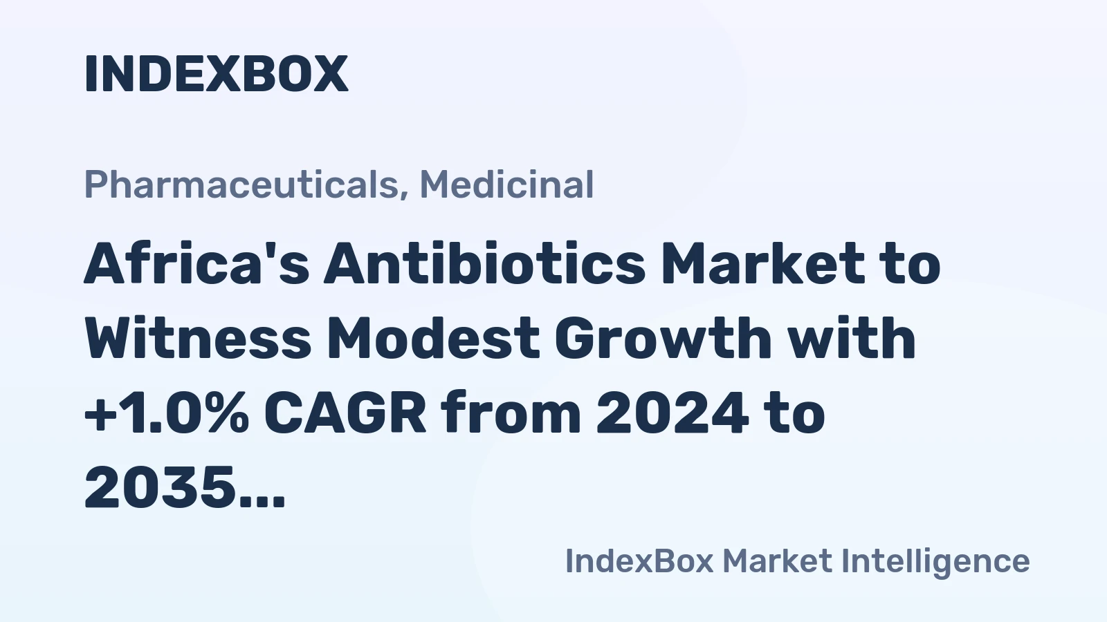 Africa's Antibiotics Market to Witness Modest Growth with +1.0% CAGR from 2024 to 2035