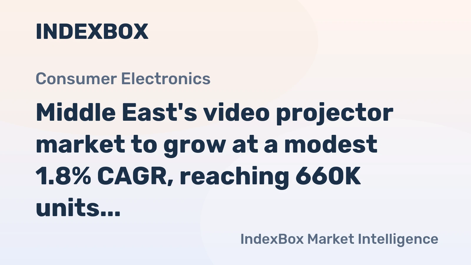 Middle East's video projector market to grow at a modest 1.8% CAGR, reaching 660K units by 2035.