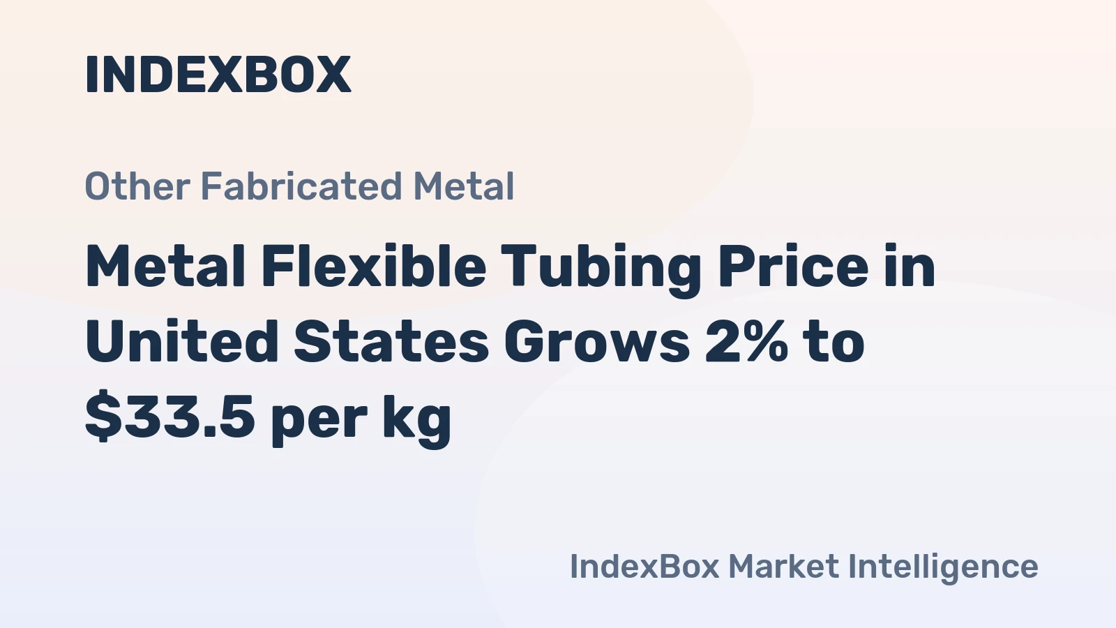 Metal Flexible Tubing Price in United States Grows 2% to $33.5 per kg