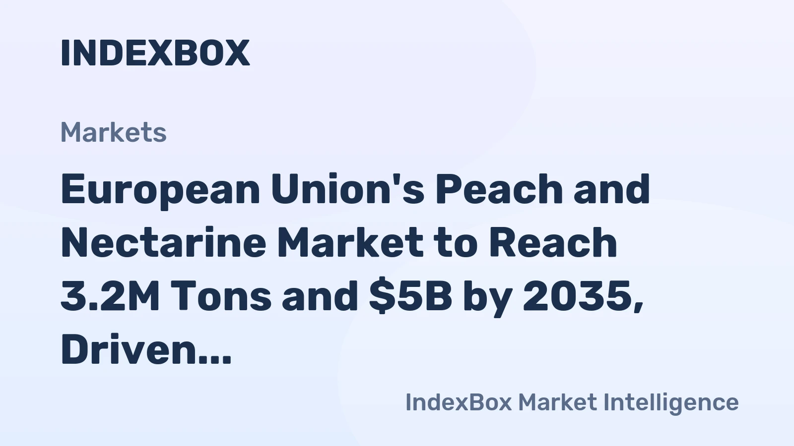 European Union's Peach and Nectarine Market to Reach 3.2M Tons and $5B by 2035, Driven by Rising Demand