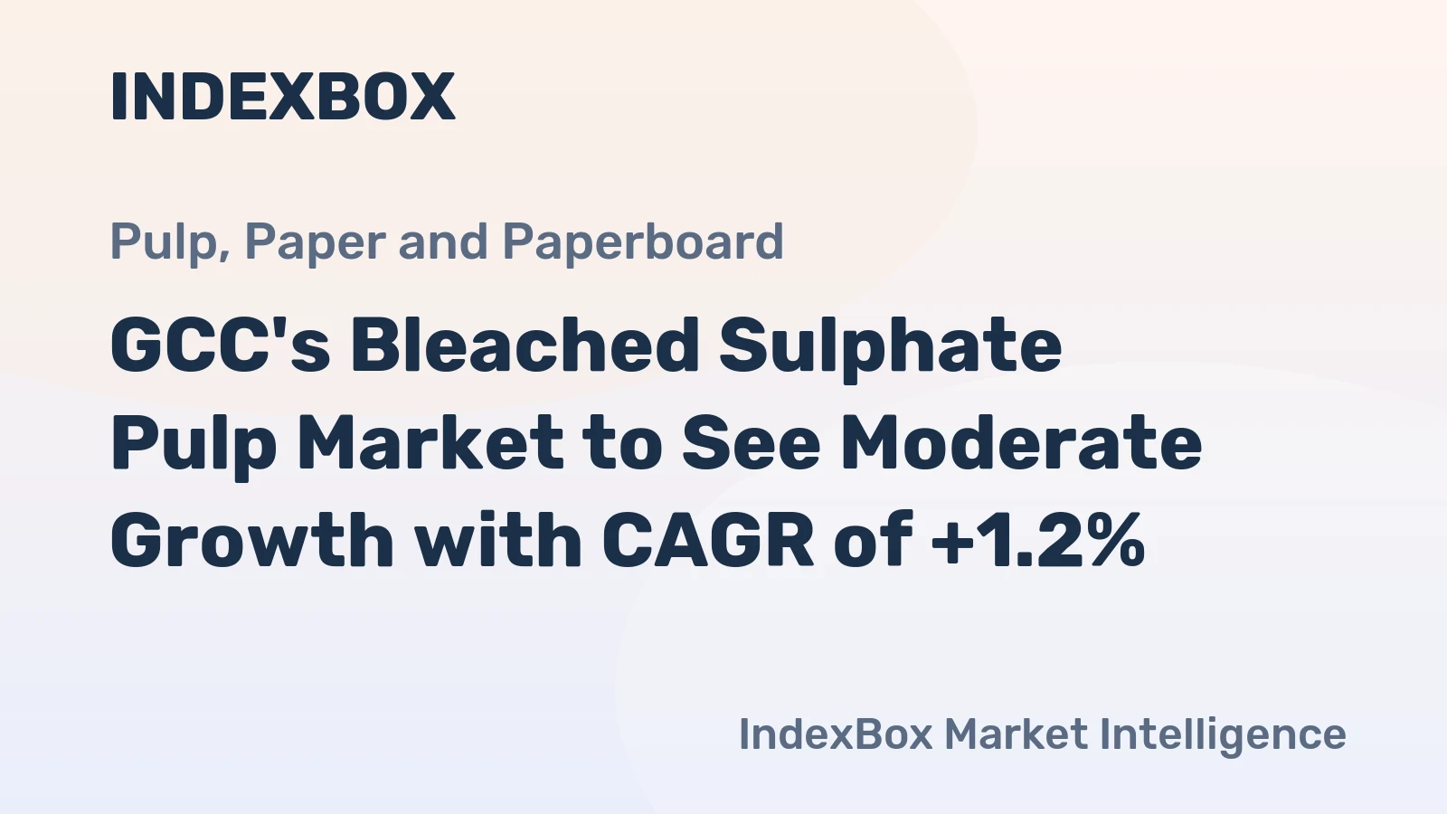 GCC's Bleached Sulphate Pulp Market to See Moderate Growth with CAGR of +1.2%