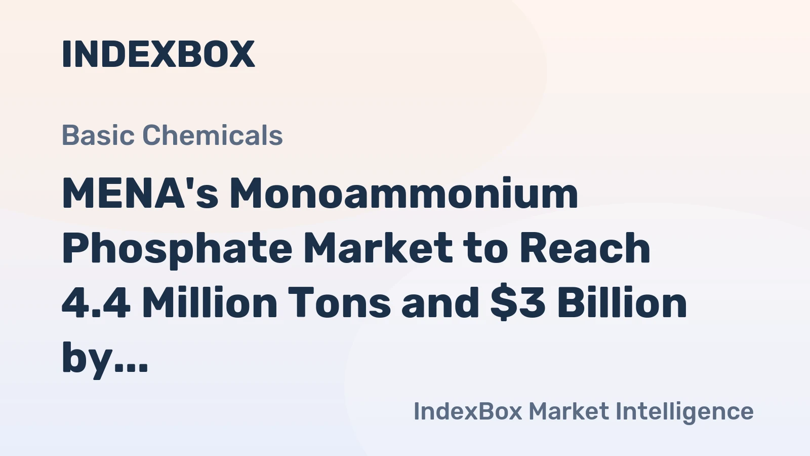 MENA's Monoammonium Phosphate Market to Reach 4.4 Million Tons and $3 Billion by 2035